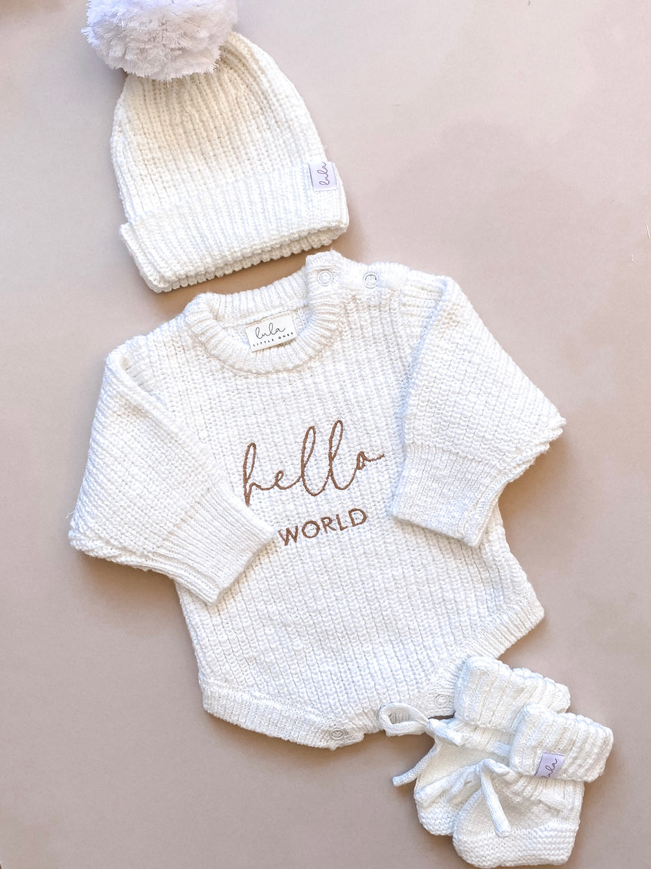 Hello World Newborn Outfits | First Baby Outfit Sets – Lula Little Ones